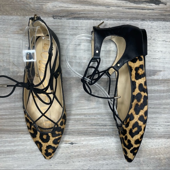 Sam Edelman | Shoes | Sam Edelman Rosie Leopard Pointed Toe Flats ...